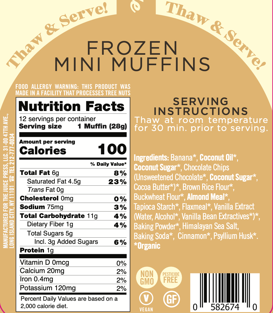 BANANA MINI MUFFINS – Juice Press