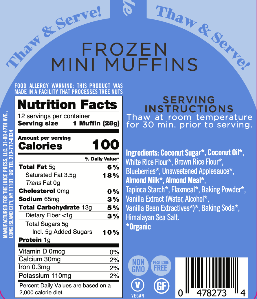 BLUEBERRY MINI MUFFINS – Juice Press